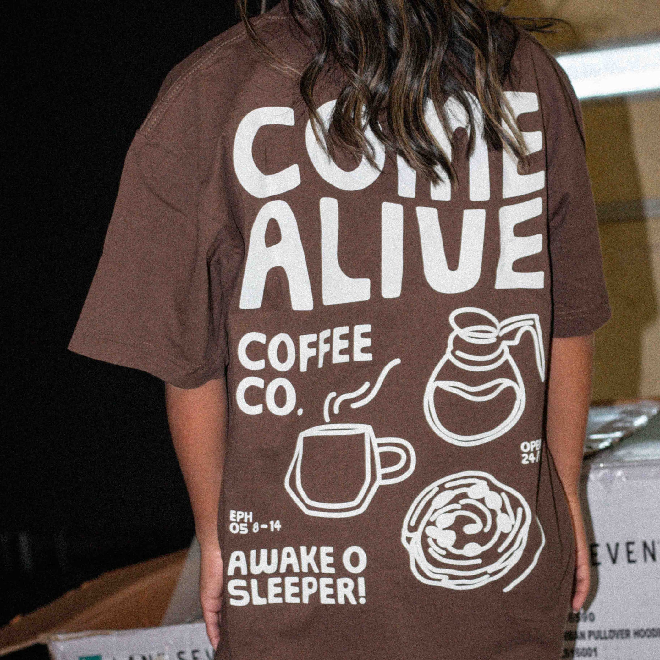 Come Alive Coffee Co. Premium Oversized Tee – Forty-Six Ten Apparel Co.